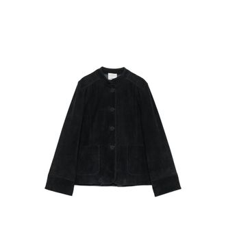 Forte_Forte Suede Mandarin-collar Jacket