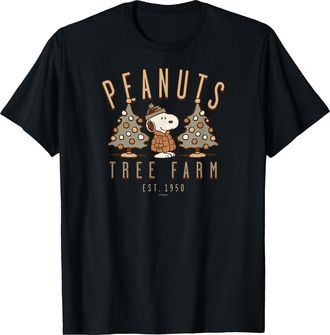 Peanuts Snoopy Peanuts Tree Farm Weihnachts-Retro-Stil T-Shirt