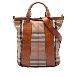 Burberry Sac bandouli&egrave;re en toile Pre-owned - Femme - Pre-owned - Beige - Taille: ONE Size