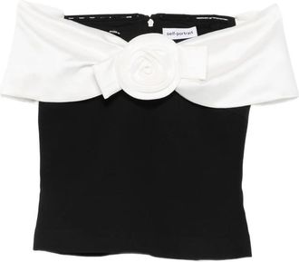 Self Portrait Crepe Off-shoulder Top