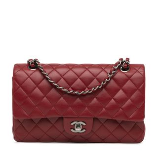 Chanel Burgundy Medium Lambskin Double Flap Bag