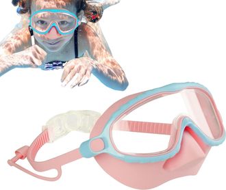 Generico Kinderbrille mit Nasenabdeckung, Silikon-PC, 15,5 x 8 cm, beschlagfrei, wasserdicht, f&uuml;r Kinder, breite Sicht, bequeme Passform, Schnorchelausr&uuml;stung,