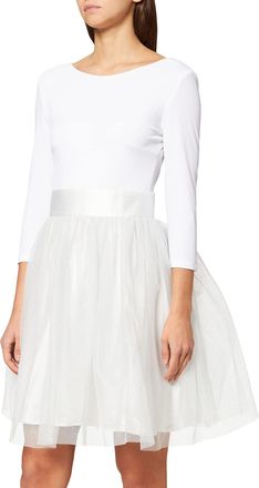 Swing Damen Kleid Lana, Mehrfarbig (Creme/Silbergrau 9416), 38