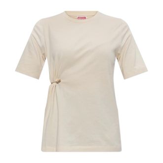 Kenzo Femme, Tops, Beige, Taille: 42 FR T-shirt avec application