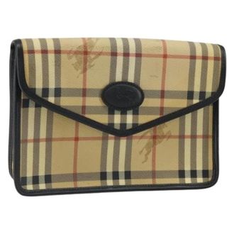 Burberry Pochette Vintage en Cuir PVC Pre-owned - Femme - Pre-owned - Beige - Taille: ONE Size
