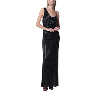 Self Portrait Maxikleid mit Strass-Verzierungen - - Dresses - Damen - Schwarzk - XS