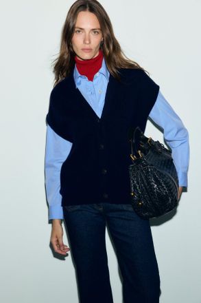 Gerard Darel Gilet sans manche en laine - REBA - Marine