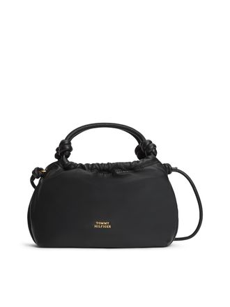 Tommy Hilfiger Umh&auml;ngetasche TOMMY HILFIGER TH SOFT LEATHER MED CROSSOVER, Damen, Gr. B/H/T: 24cm x 17cm x 11cm, schwarz, Leder, Taschen Umh&auml;ngetasche, Damen Schulte