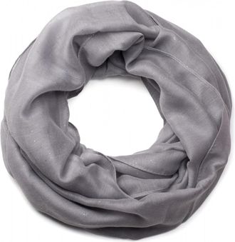 styleBREAKER Schlauchschal Loop mit Glitzer unifarben