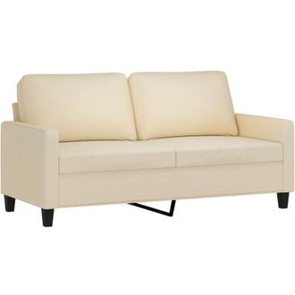 vidaXL 2-Sitzer-Sofa Creme 140 cm Stoff Vidaxl