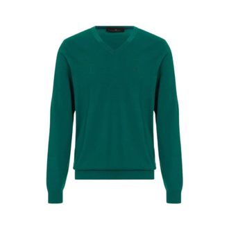 Carolina Herrera Gassed Cotton V-Neck Sweater - - Knitwear - Herren - Gr&uuml;n - L