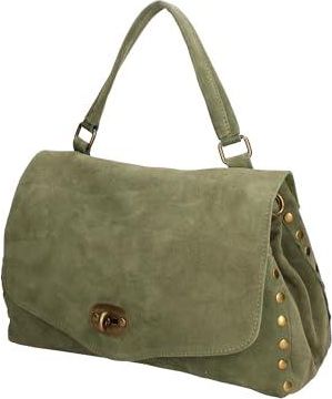 Gave Lux Sac &agrave; bandouli&egrave;re en cuir v&eacute;ritable pour femme Made in Italy 37x22x15 cm GLX228104423FBG, vert fonc&eacute;, Taille unique
