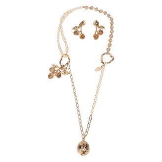 Max Mara Femme, Accessoires, Jaune, Taille: ONE Size Ensemble avec breloques et cristaux