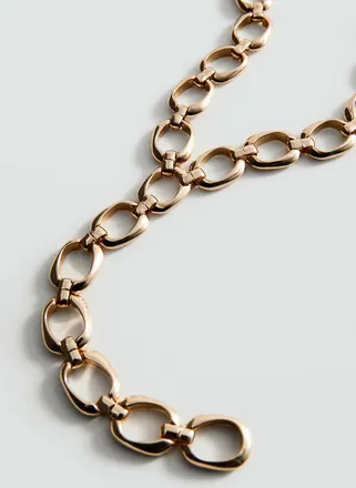 Mango Collier long cha&icirc;ne or - Femme - Taille unique - MANGO