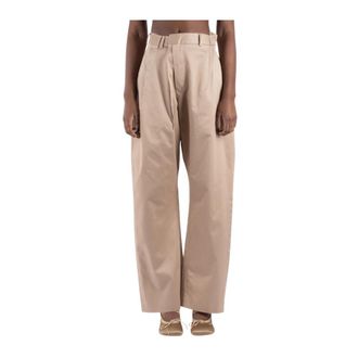 Maison Margiela Sand Baumwollhose - - Trousers - Damen - Beige - S