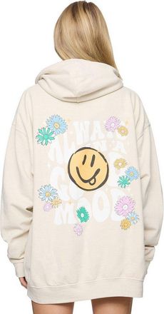 Worldclassca Hoodie Worldclassca Oversized Hoodie GOOD MOOD Kapuzenpullover Sweatshirt PRINT HAPPY ALWAYS IN A GOOD MOOD