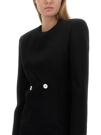 Versace Virgin Wool Mini Dress - Black