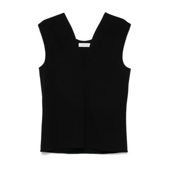 Lanvin Stylisches Top mit tiefem Kragen - - Tops - Damen - Schwarzk - L