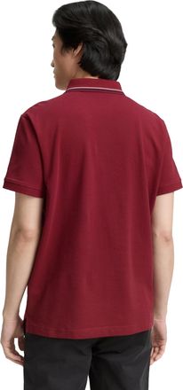 Tom Tailor Herren 1047782 Piqué Poloshirt mit prünt, 35930-Deep Red, 3XL