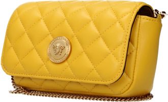 Versace Leather Crossbody Bag - Yellow