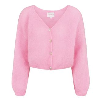 Americandreams Americandreams, Femme, Pulls, Rose, Taille: 38 FR Cornelia Cropped Cardigan