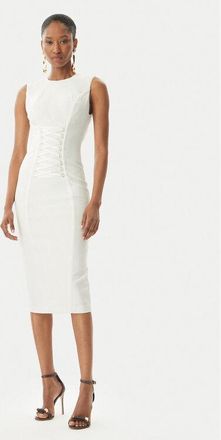 Elisabetta Franchi Coctailkleid AB76252E2 360 Wei&szlig; Slim Fit
