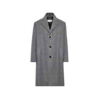Maison Margiela Check Frayed Coat - - Coats - Herren - Grau - M
