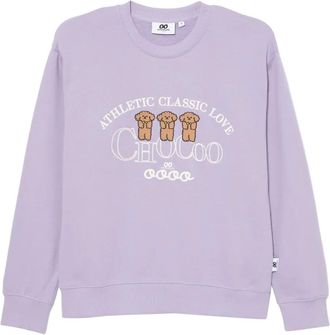 Chocoolate sweat à broderie chiot - Violet