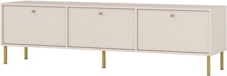 Selsey Selsey - oktio - Meuble tv 3 portes avec pieds dorés - 180 cm - beige