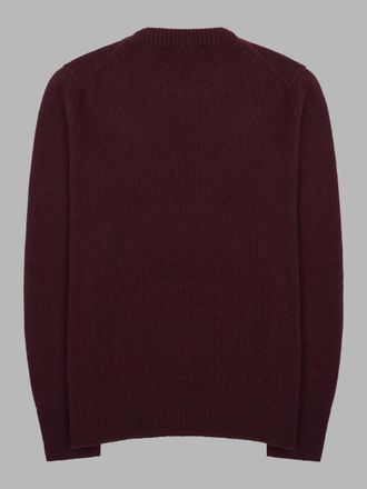 Burberry Wool Cashmere Logo Sweater - Burgundy