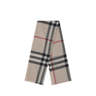 Burberry Womens Beige Wool Oves Aries Scarf