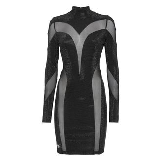 Philipp Plein Femme, Robes, Noir, Taille: 42 FR Mini Robe &agrave; Cristaux