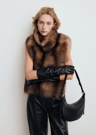 Mango Ovale Schultertasche schwarz - Damen - Einheitsgr&ouml;&szlig;e - MANGO