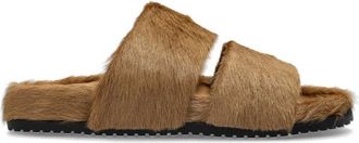 Dolce & Gabbana Homme, Chaussures, Brun, Taille: 40 EU Fur Slides