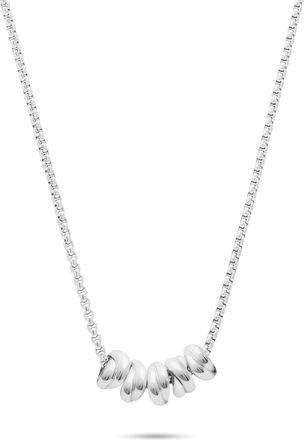 s.Oliver Necklace - Elegante Halskette aus poliertem Edelstahl - Silber - Vierkantkette 45 cm - wasserfest & hautfreundlich