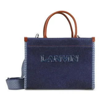 Lanvin Femme, Sacs, Bleu, Taille: ONE Size Sac à main cabas Rinse Wash Sacca