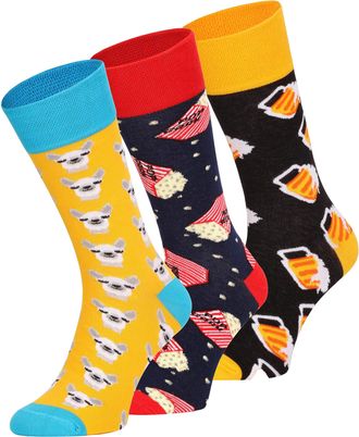Ladeheid Damen und Herren 3er Pack Socken AT006 (Mix-6 (3 Pack), 43-46)