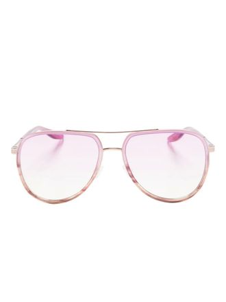 Barton Perreira lunettes de soleil Cani à monture pilote - Rose