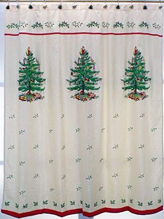 Spode Weihnachtsbaum weich Tree Red Linens, Baumwolle Polyester, Rot/Ausflug, einfarbig (Getaway Solids), 72 W x 72 L (Pack of 1)