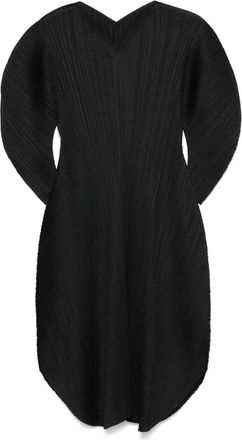Pleats Please Issey Miyake robe mi-longue Wormhole - Noir