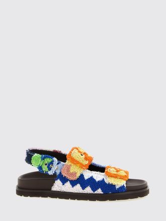 Missoni Sandalen aus mehrfarbigem Zickzack-Baumwollfrottee