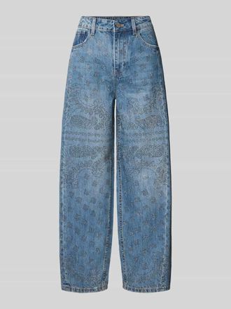 Liu Jo Balloon Jeans mit Ziersteinbesatz