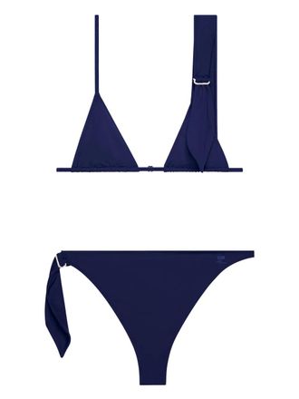 Courrèges bikini à détail de foulard - Bleu