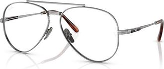 Ray-Ban Aviator II Titanium Optics Silber Fassung Klar Glas Polarisiert 55-14