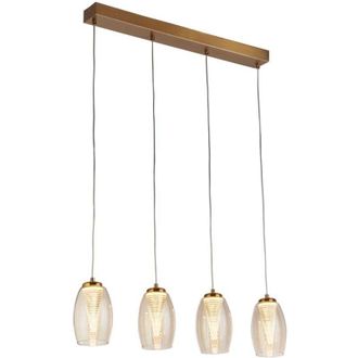 Searchlight Searchlight Cyclone 4-Licht-Bar-Anh&auml;nger aus Bronze, Champagnerglas