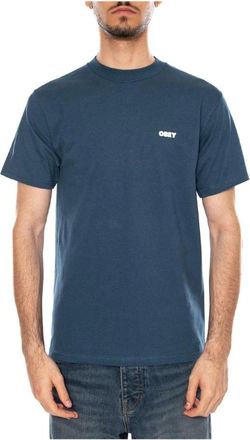 Obey Homme, Tops, Bleu, Taille: XL T-Chemises