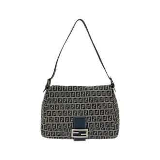 Fendi Sac bandouli&egrave;re Mamma Baguette en toile Pre-owned - Femme - Pre-owned - Gris - Taille: ONE Size