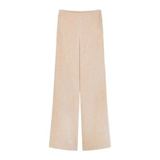 Forte_Forte Metropolitano High-Waist Double-Faced Velvet Hosen - - Trousers - Damen - Beige - S