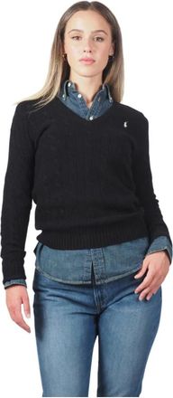 Ralph Lauren Damen, Strickwaren, Schwarzk, MGröße