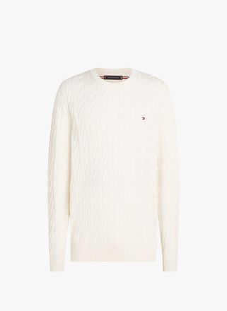 Tommy Hilfiger Pull en maille torsad&eacute;e en coton